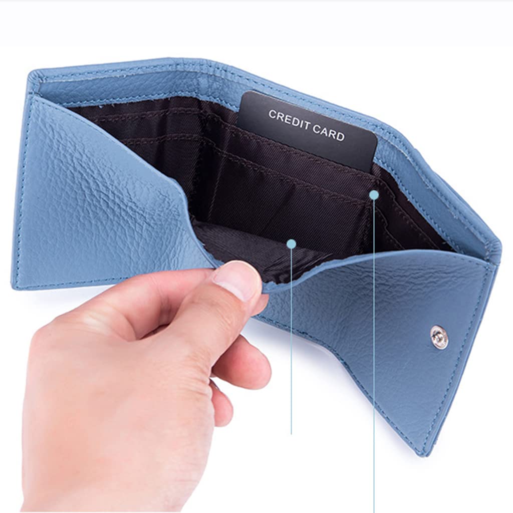 Wallet - Lightweight Zippered Minimalist Wallet with Clear ID Window - Water-proof Vegan Leather Mini Coin Purse Wallet (Rose Red)