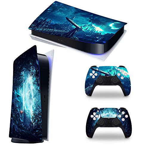PlayStation 5 Skin Set – Stolen Souls - HD Printing Vinyl Skin Cover Protective for PS5 Standard Edition Console and 2 PS5 Standard Edition Controller
