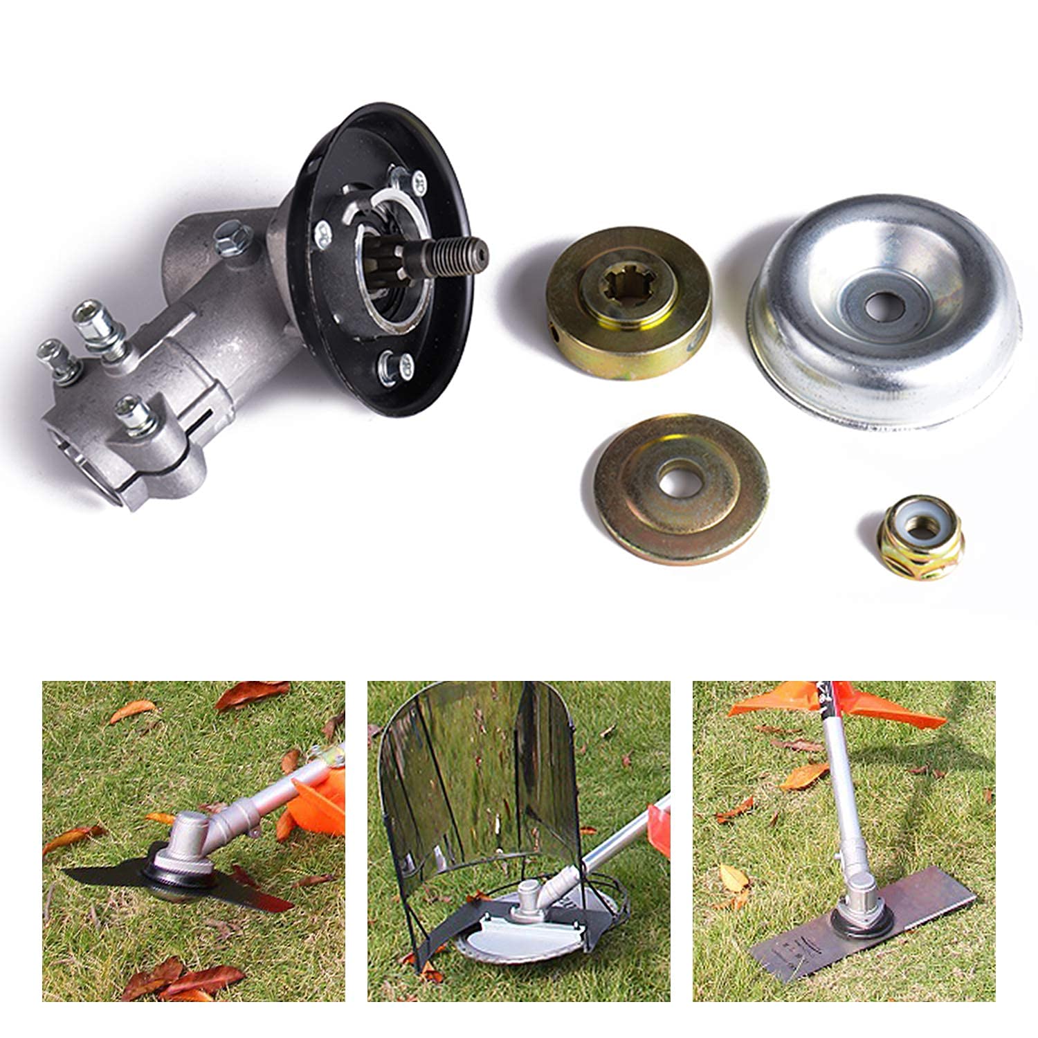 OIIKI 4 Pack Weed Trimmer Head Adapter, Attachment Washer Plate Maintenance Kit, Lawnmower Blade Adapter forTrimmer Brush Cutter Blade