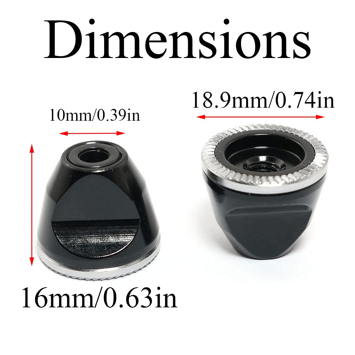 Pro Bamboo Kitchen 2pcs Bicycle Quick Release Lever Nut M5 Screw Non-Slip Nut Mountain Bike Quick Release Shaft All Aluminum Alloy Nut for Fixed Gear Road Bike Modified Parts