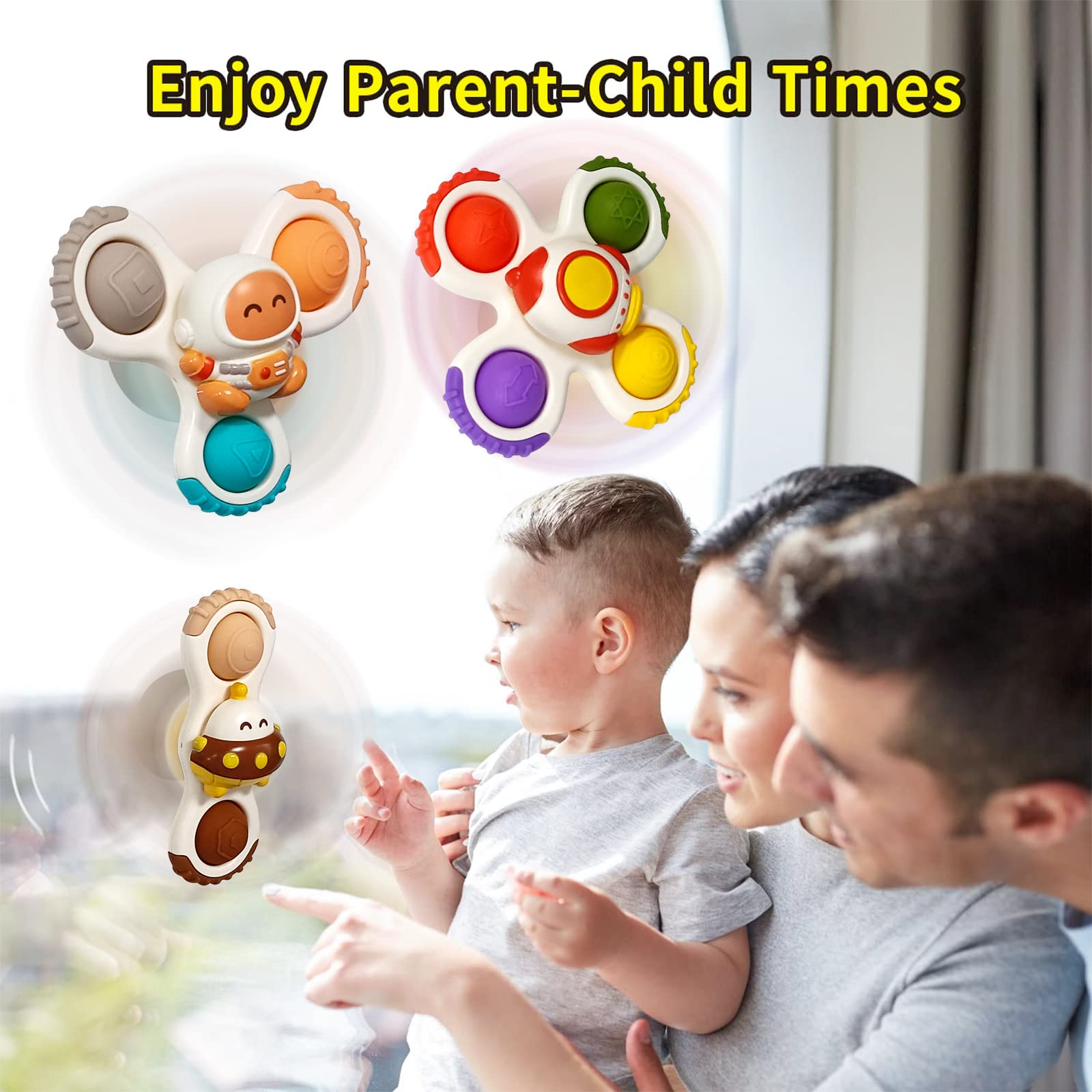 VERSAINSECT p POP IT Fidget Spinner Sensory Bath Toys,Teether Toy, Early Education Toys Garden Sculpture Outdoor