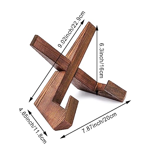 Plate Stand for Display, Cookbook Stand, Wooden Decoration Cookbook Cookbook Stand for Kitchen Counter Holder Can Be Used for Ipad, Counter Display, Record Holder, Book Display