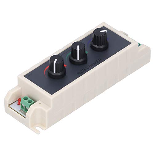Oumefar Light Dimmer, Three‑Way Dimmer RGB Controller RGB Knob Dimmer Knob Control for LED Lights for Ribbon Lights