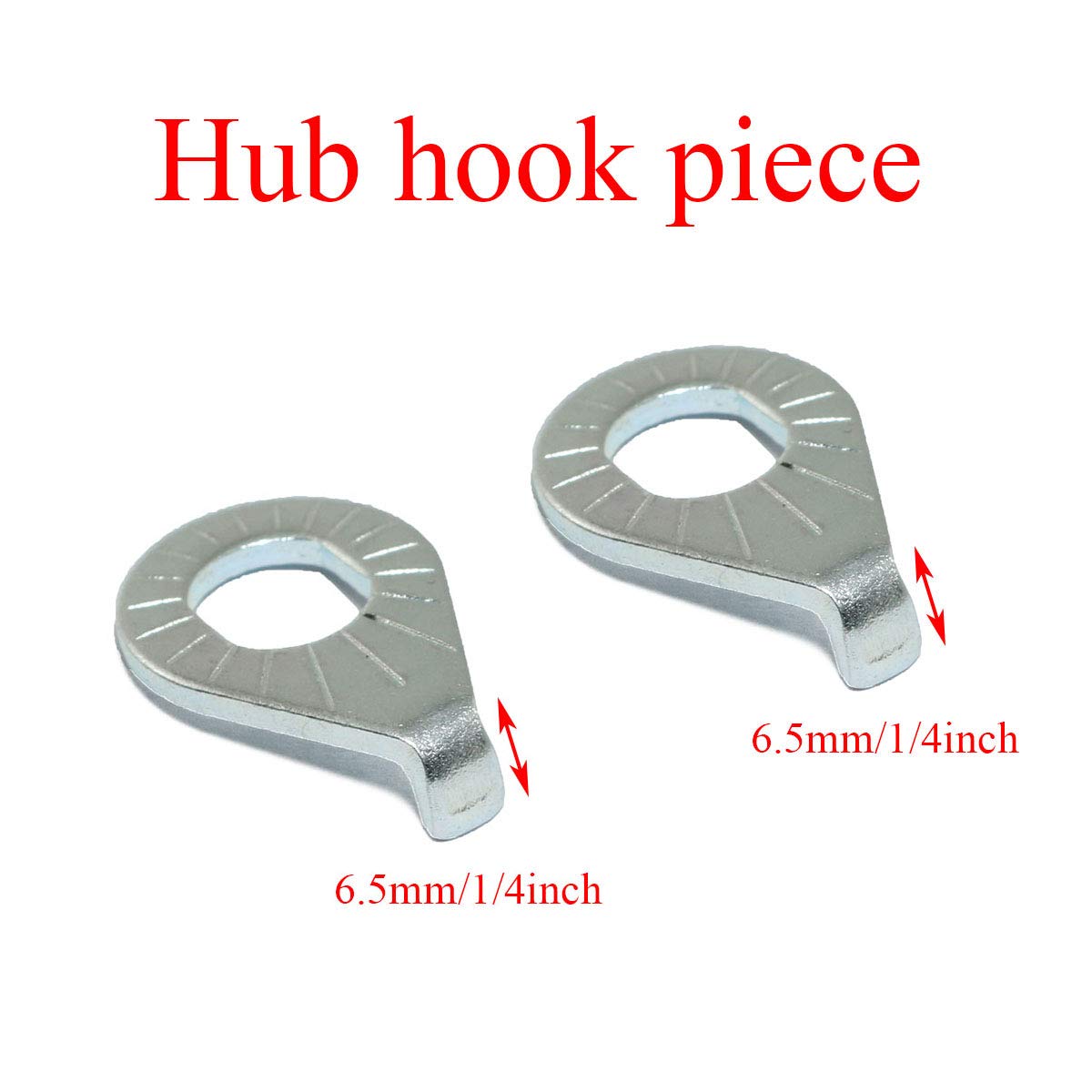 Pro Bamboo Kitchen 4pcs Bike Wheel Hub Hook Washer Gasket Front Axle Gasket Fixed Front Wheel Hanging Hook (ID: 9.76mm, OD 19mm)