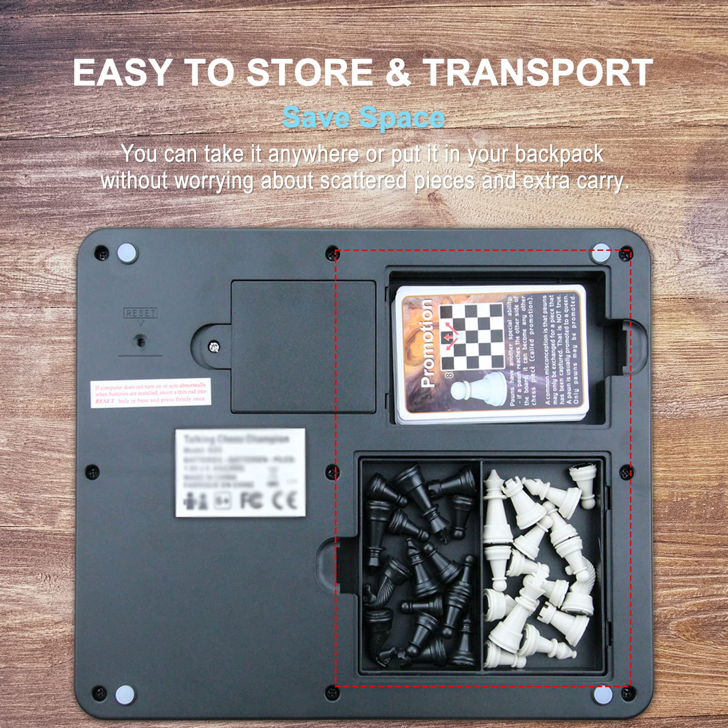 Vonset Electronic Chess Board M620 Magnetic Chess Set Chess Computer Intelligent Chessboard Electronic Chess Sets for Adults & Kids Travel Chess Game for Beginners Gift