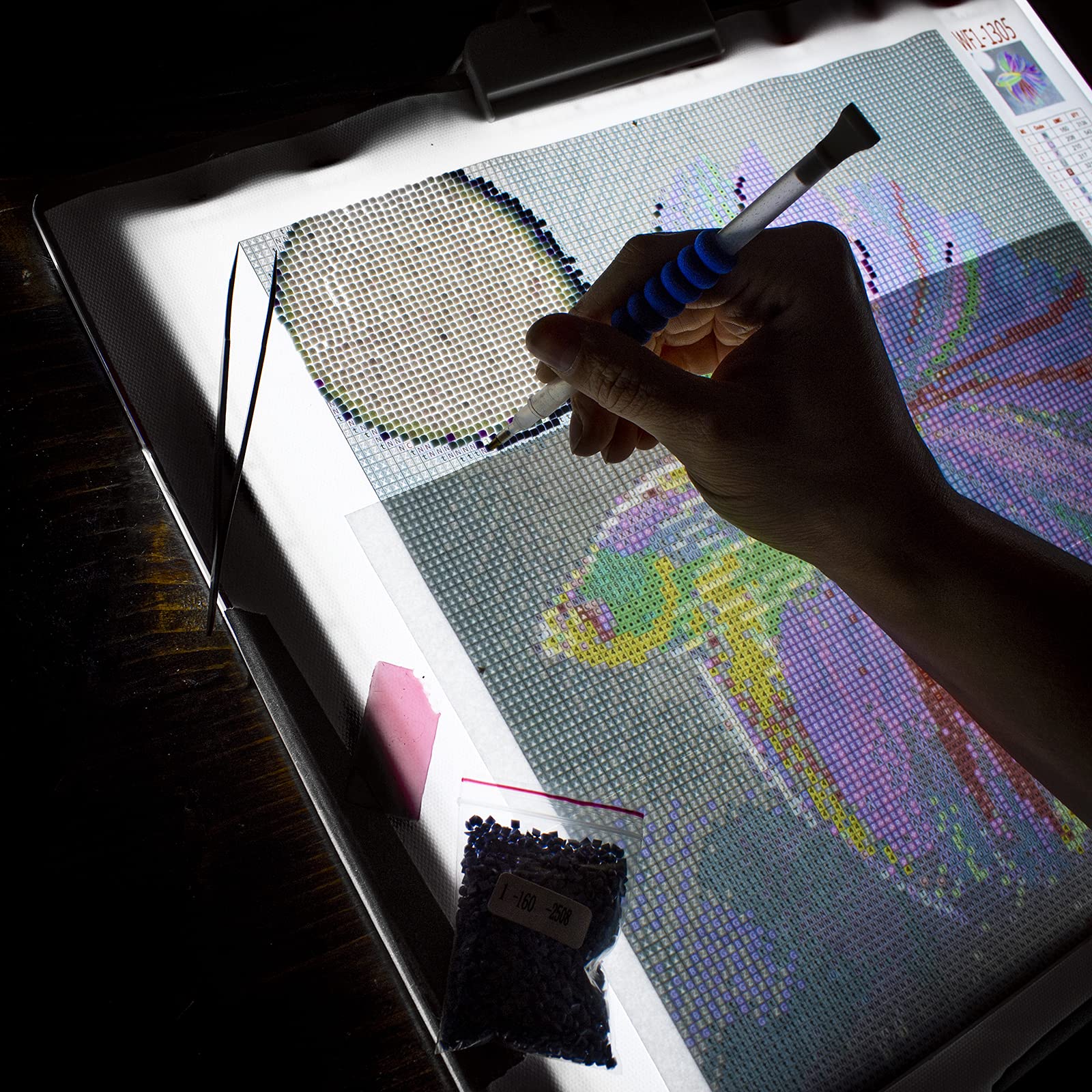 Picture/Perfect A3 LED Bright Light Pad for Diamond Painting - Professional Quality - USB Powered Light Board Kit, Adjustable Brightness with Premium Pen and Paper Holder