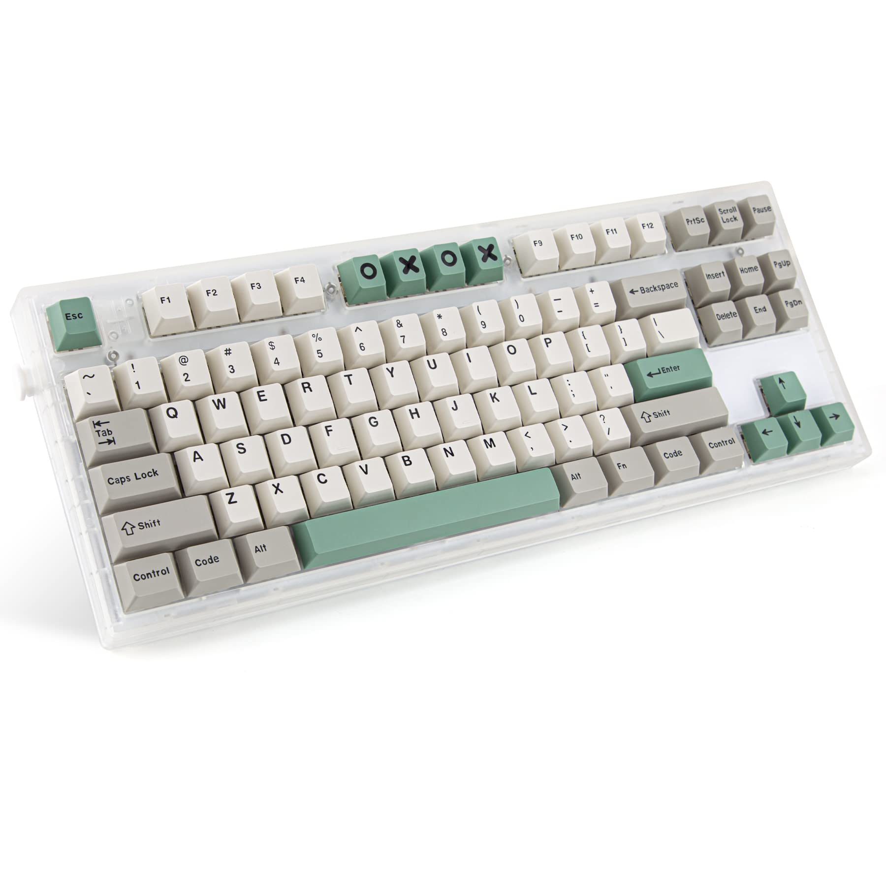 UniCusMech Custom Cherry Profile Double Shot 196 Keys Keycaps ANSI & ISO Layout Keycaps for Mechanical Gaming Keyboard Cherry MX Switches (9009)