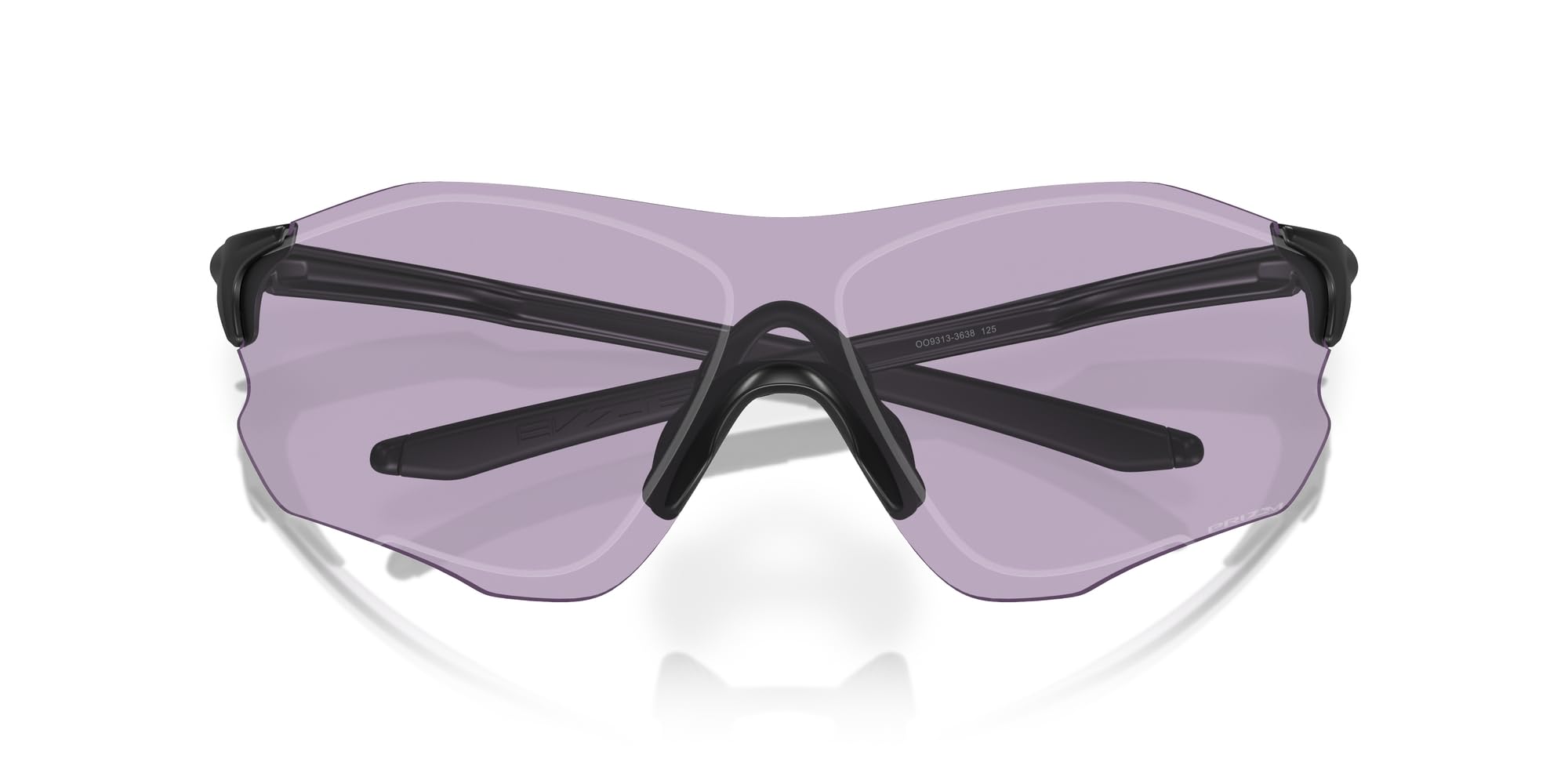 Oakley Men's OO9313 Evzero Path Bridge Fit Rectangular Sunglasses, Polished Black/Prizm Low Light, 38 mm