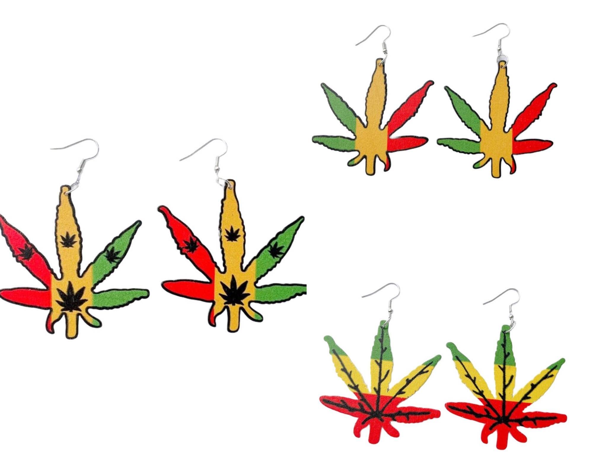 Rasta Wood Earrings (Diamond)