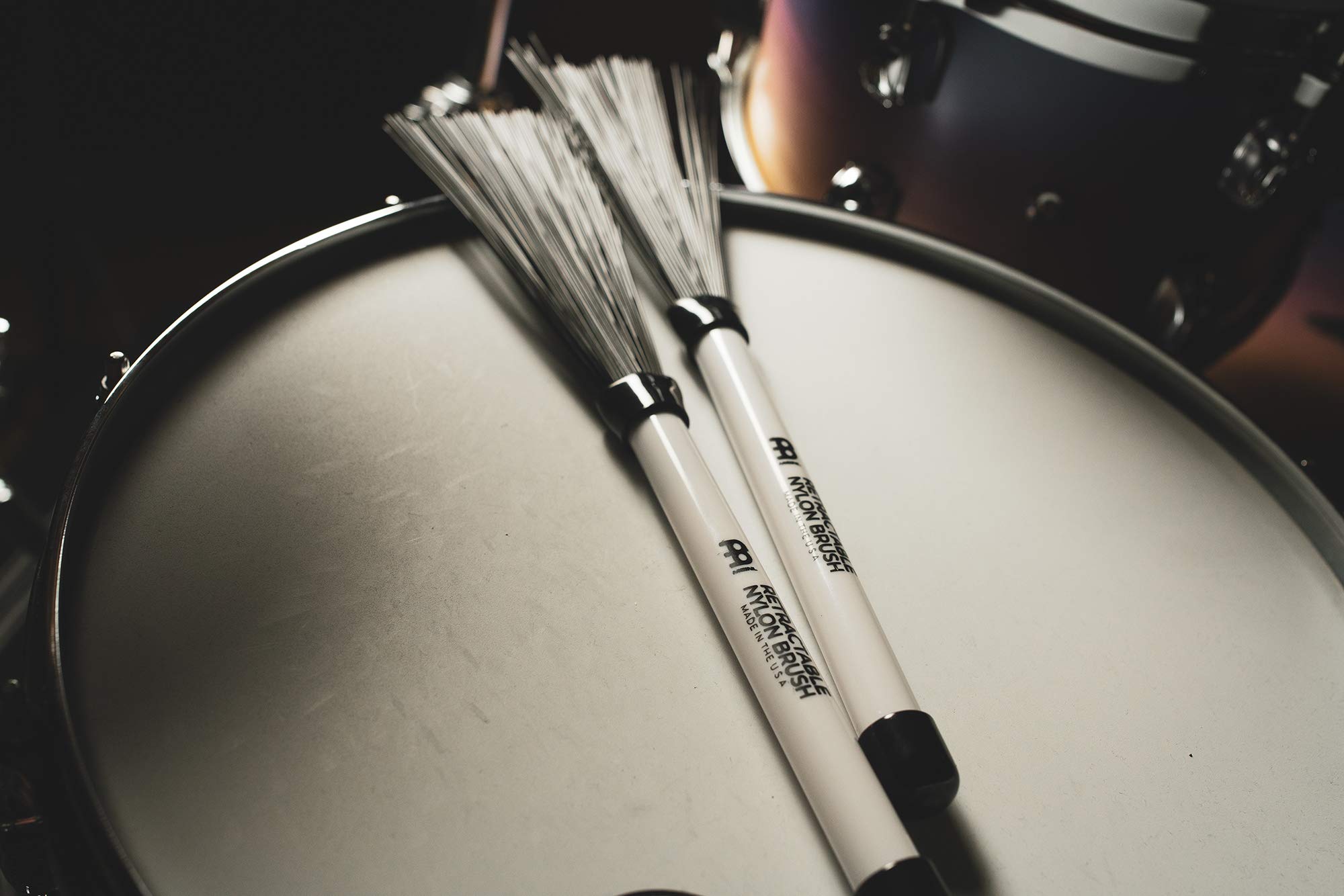 Meinl Percussion Retractable Nylon Cajon Drum Brushes — Made in USA — for Acoustic Music (CB2)