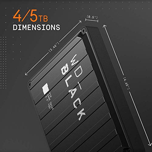 WD Black 5TB P10 Game Drive Portable External Hard Drive Compatible with PS4 Xbox One PC and Mac WDBA3A0050BBKWESN (Renewed)