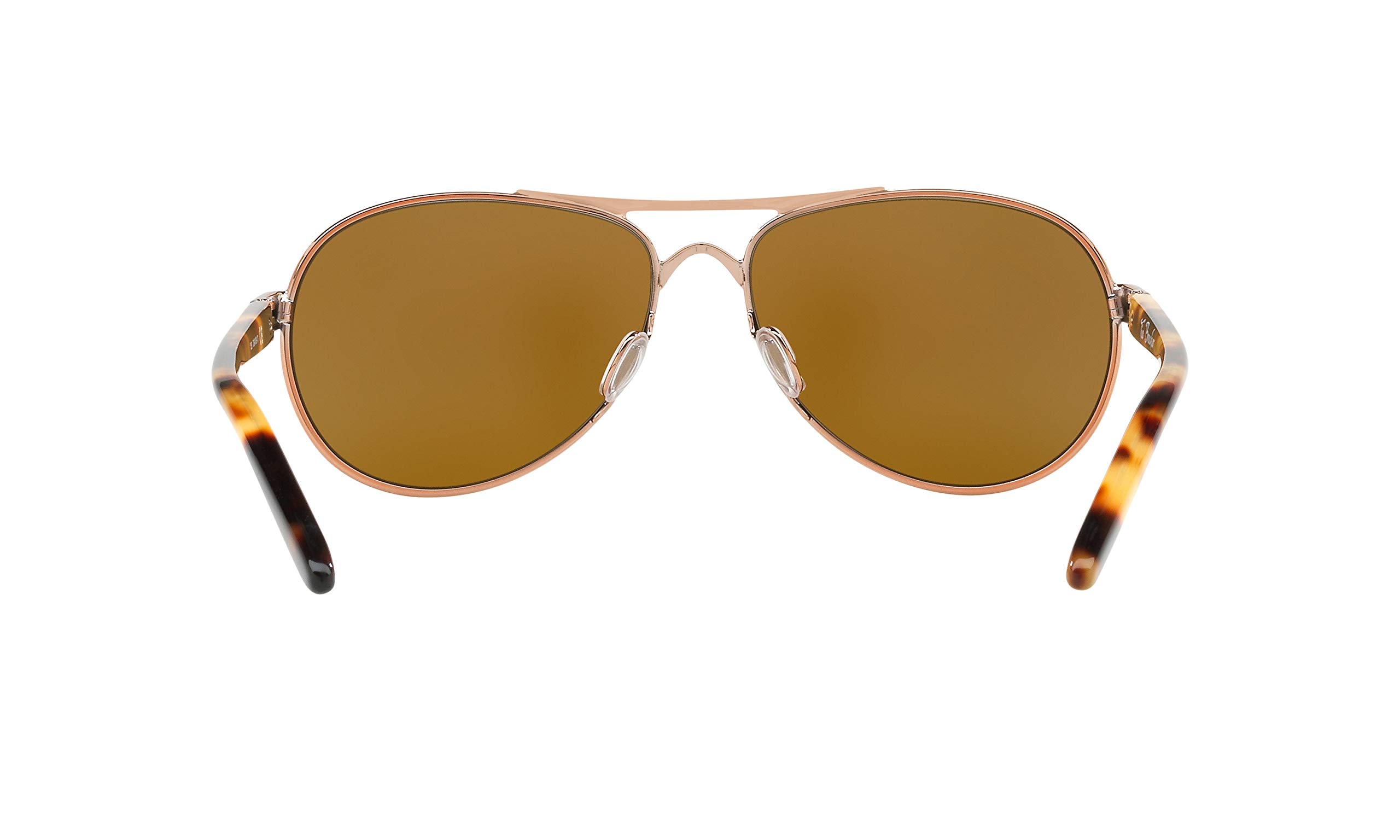 Oakley Women's OO4108 Tie Breaker Aviator Sunglasses, Rose Gold/Prizm Tungsten Polarized, 56 mm