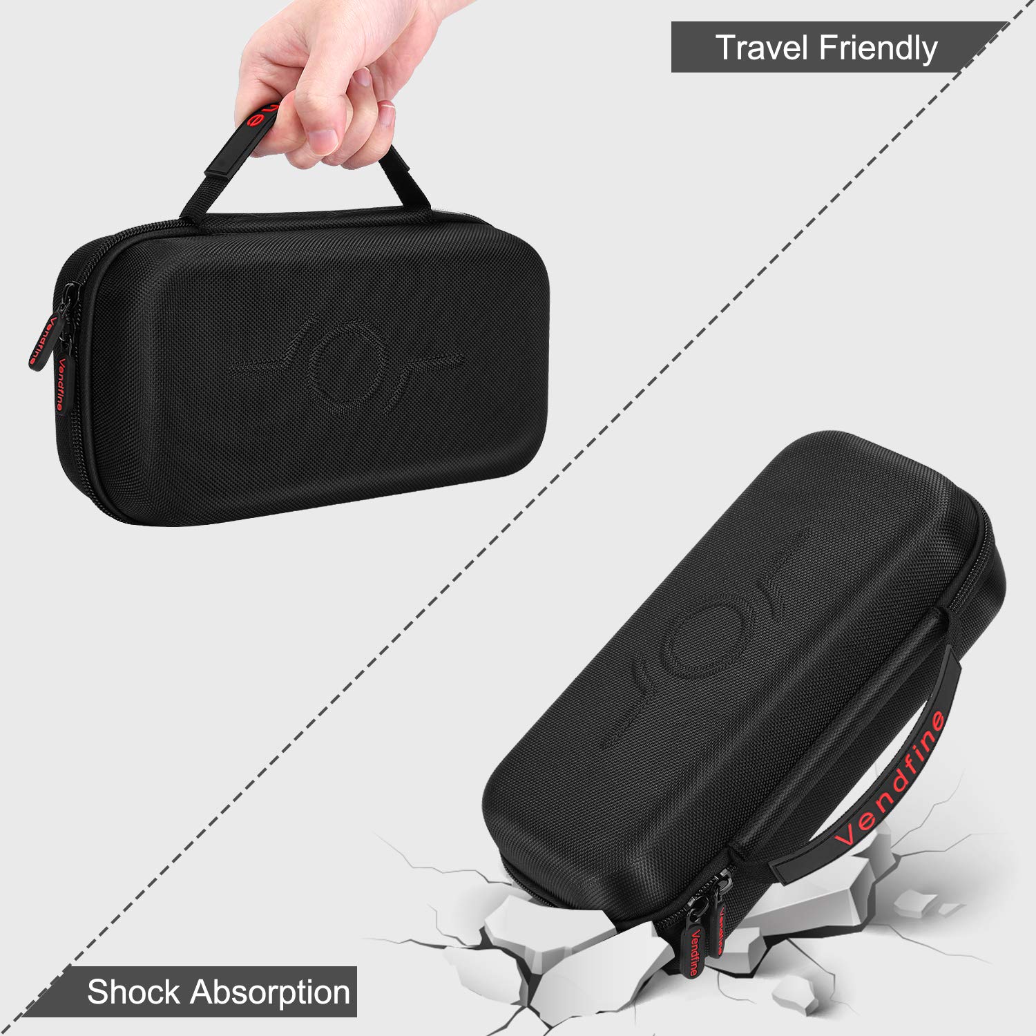 RICYOGA Vendfine Carry Case Compatible with Nintendo Switch - Pretty Sturdy Protective Hard Travel Carry Case for Nintendo Switch, Enough space to store Original Charger, extra Joycons, Black, 4