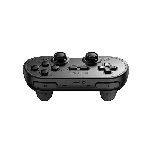 Nargos 8Bitdo SN30 Pro+ Wireless Bluetooth Game Controller for Windows, macOS, Android, Steam, Nintendo Switch, Raspberry Pi (Black Edition)