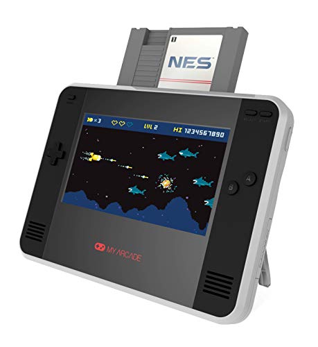 My Arcade Retro Champ - Portable Gaming Console - Compatible with Nintendo NES and Famicom Games - NES;, Black (DGUN-2976)