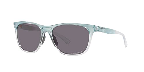 Oakley Women's OO9473 Leadline Square Sunglasses, Blue Ice/Prizm Grey Polarized, 56 mm