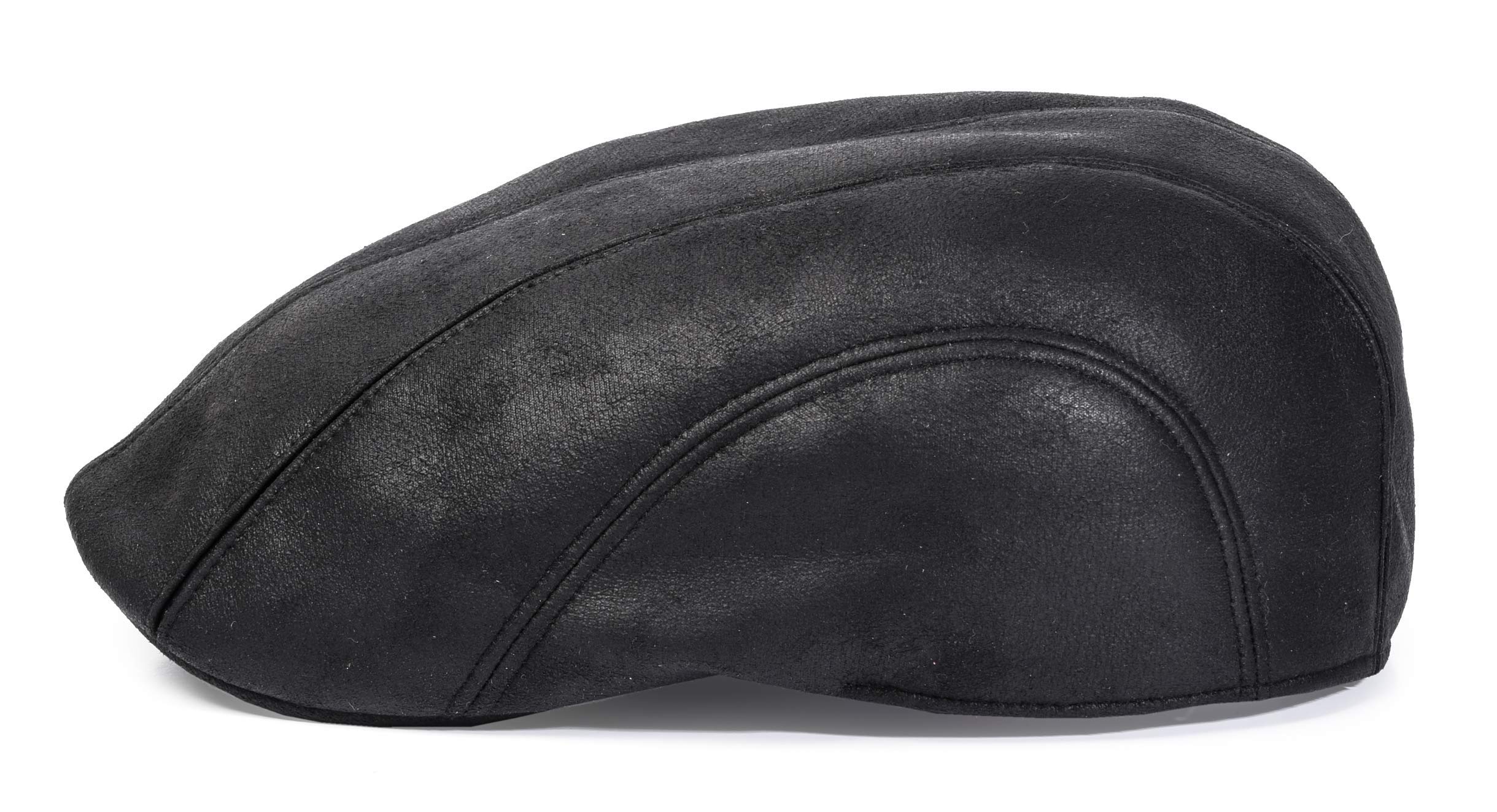 Newsboy Cap for Men, Flat Cap, Ivy Hat, Mens Caps, Gatsby Hat (Black, X-Large)