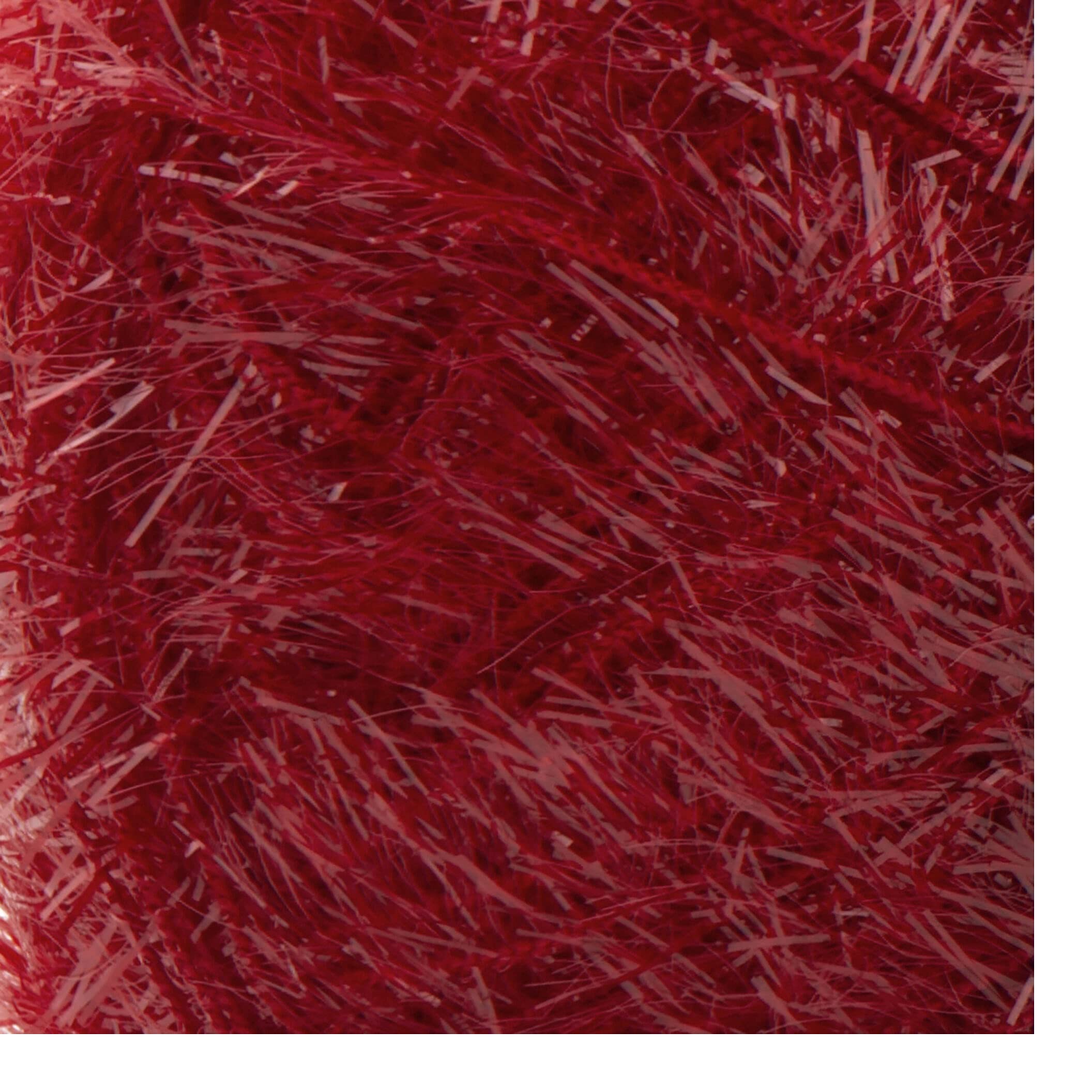 Red Heart Yarn Scrubby Sparkle Yarn - Strawberry - 3 Pack Bundle with Bella Crafts Stitch Markers