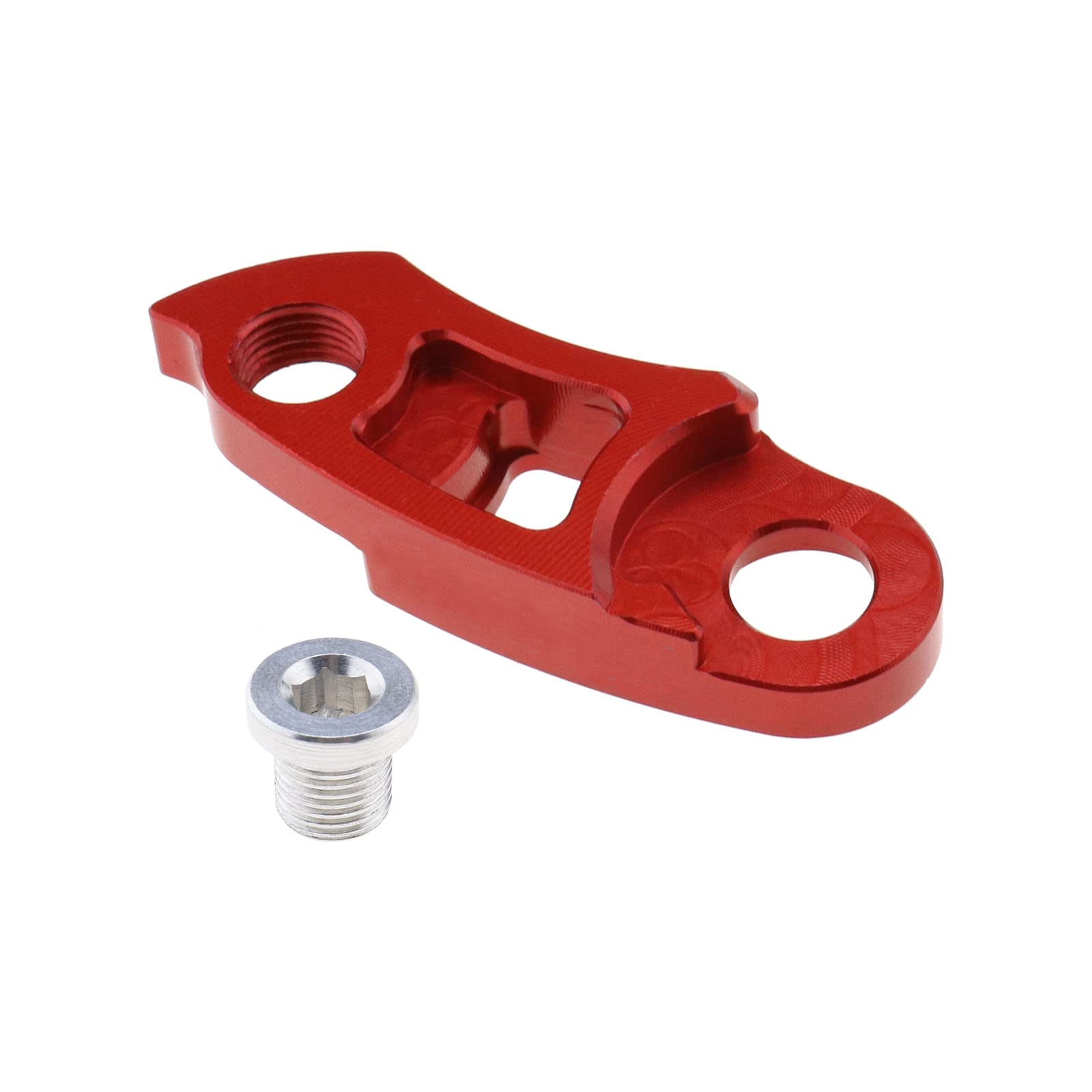SING F LTD MTB Bike Rear Derailleur Link Hanger Extender Frame Tail Hook Adapter Tool Red Aluminum Alloy Compatible with Flywheel Mountain 40T/42T/46T/50T/56T