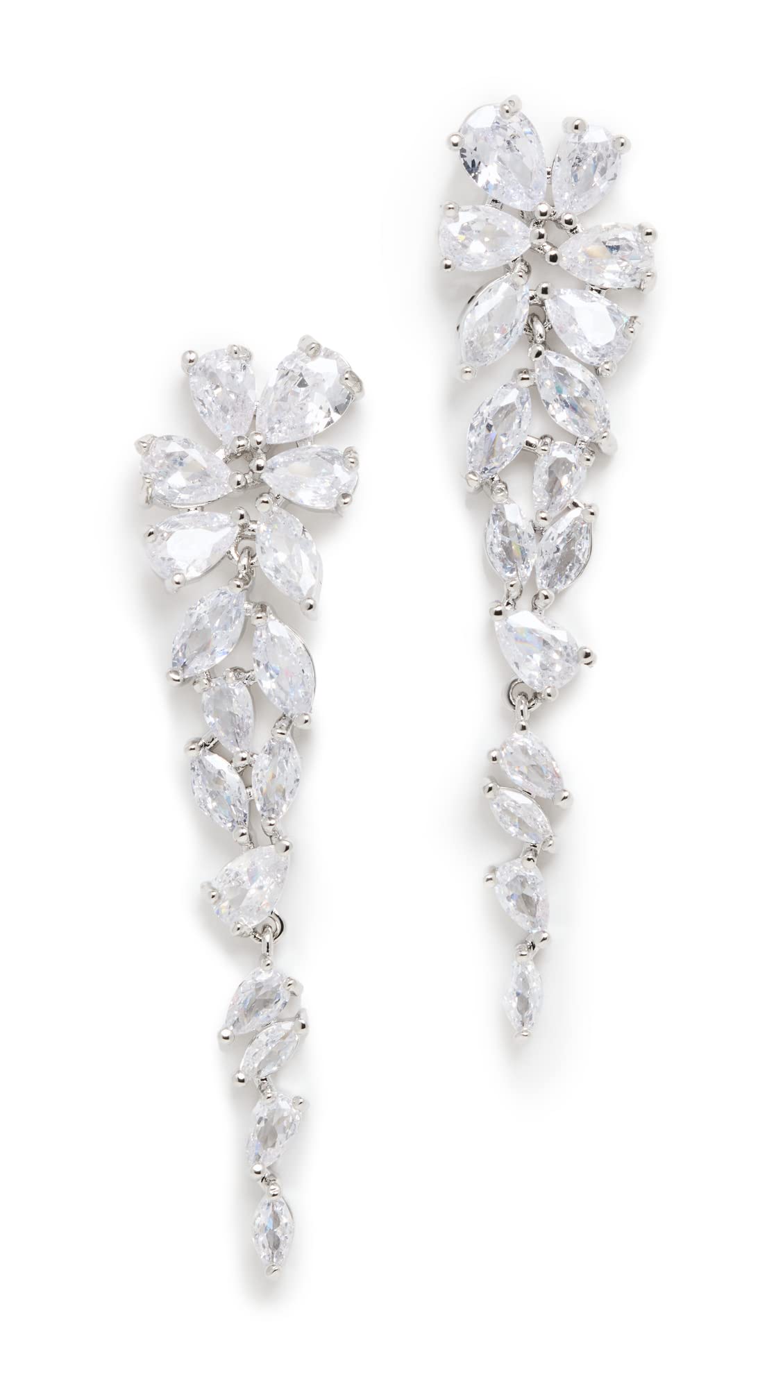 SHASHI Women's Estelle Earrings, White Gold, One Size