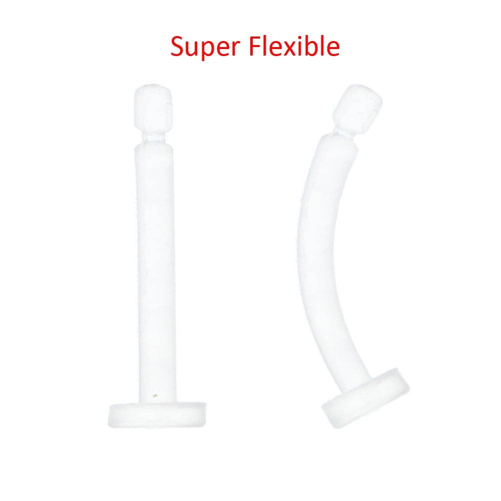 Oasis Plus 10pcs 14G Clear Flexible Bioplast Retainer Lip Studs Monroe Labret Belly Rings Snake Bites Eyes Piercing
