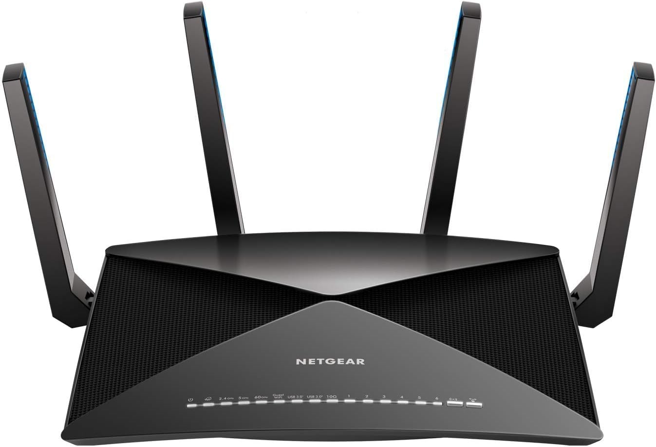 NETGEAR Nighthawk X10 AD7200 802.11AC/Ad Quad-Stream Wi-Fi Router, 1.7GHz Quad-Core Processor, Black (Certified Refurbished)