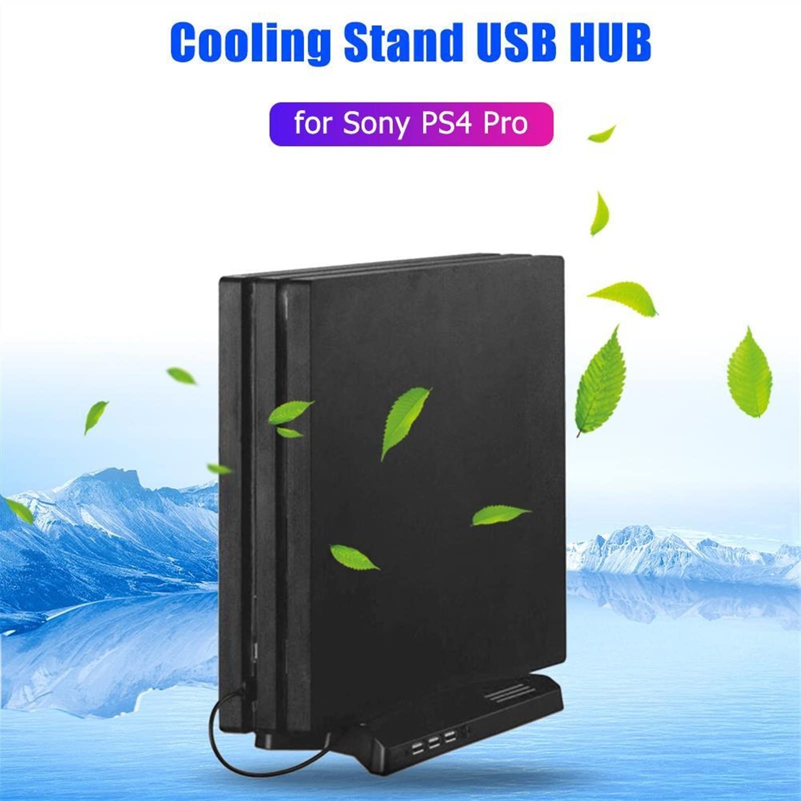 TX GIRL Cooling Fan Vertical Stand Smooth Appearance Superb Craftsmanship Charging Dock USB 3 Hub for PS4 Pro (Size : 2.36x2.36x0.59'')