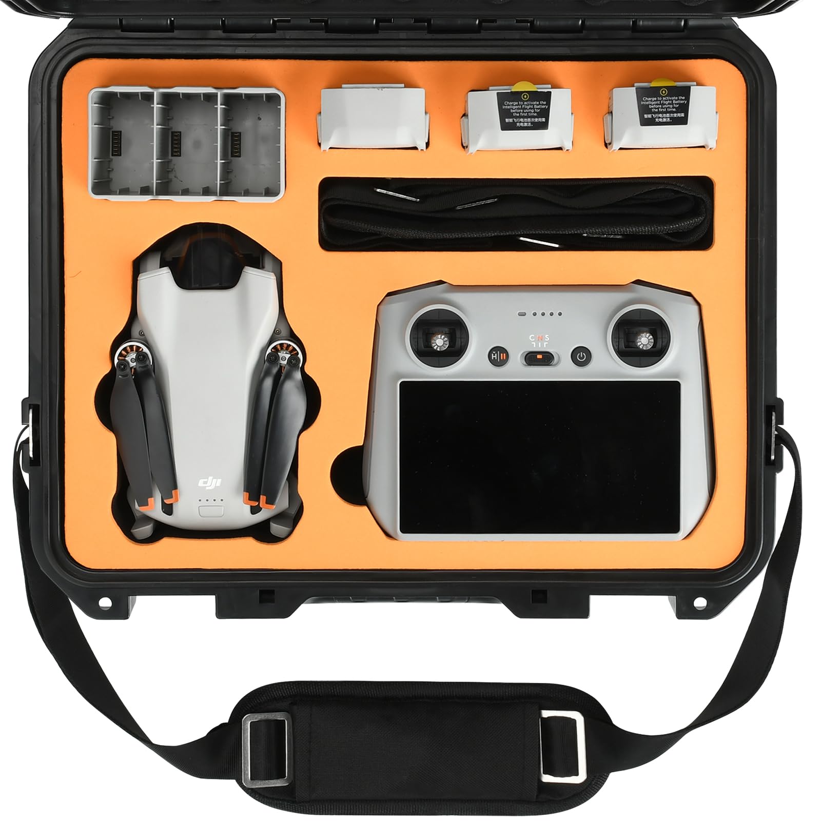 YETEETH Mini 3 Pro/Mini 3 Hard Case, Waterproof Pressure Resistant Carrying Case for DJI Mini 3 Pro/Mini 3 Accessories - 5.5-inch HD Display Version (Not Included Neck Strap)