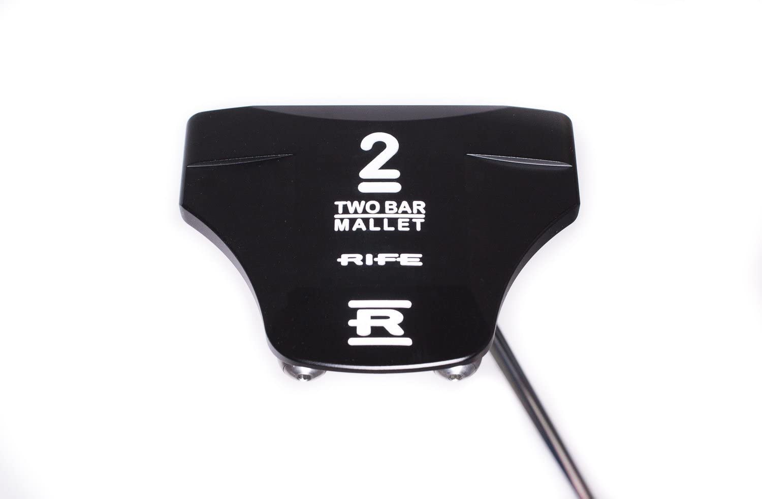 Rife Golf Right Handed Black Two Bar Mallet Putter Patented Roll Groove Technology with Adjustable Weight System. Center Shaft Makes It Perfect for Lining up Your Putts (Right, 33)