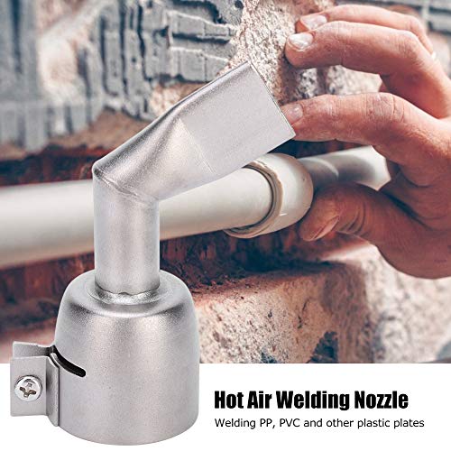 Welding Gun Nozzle, 2Pcs 120 Degree Hot Air Gun Welding Nozzle Stainless Steel Flat Nozzle Weld Torch Accessories for PVC PP