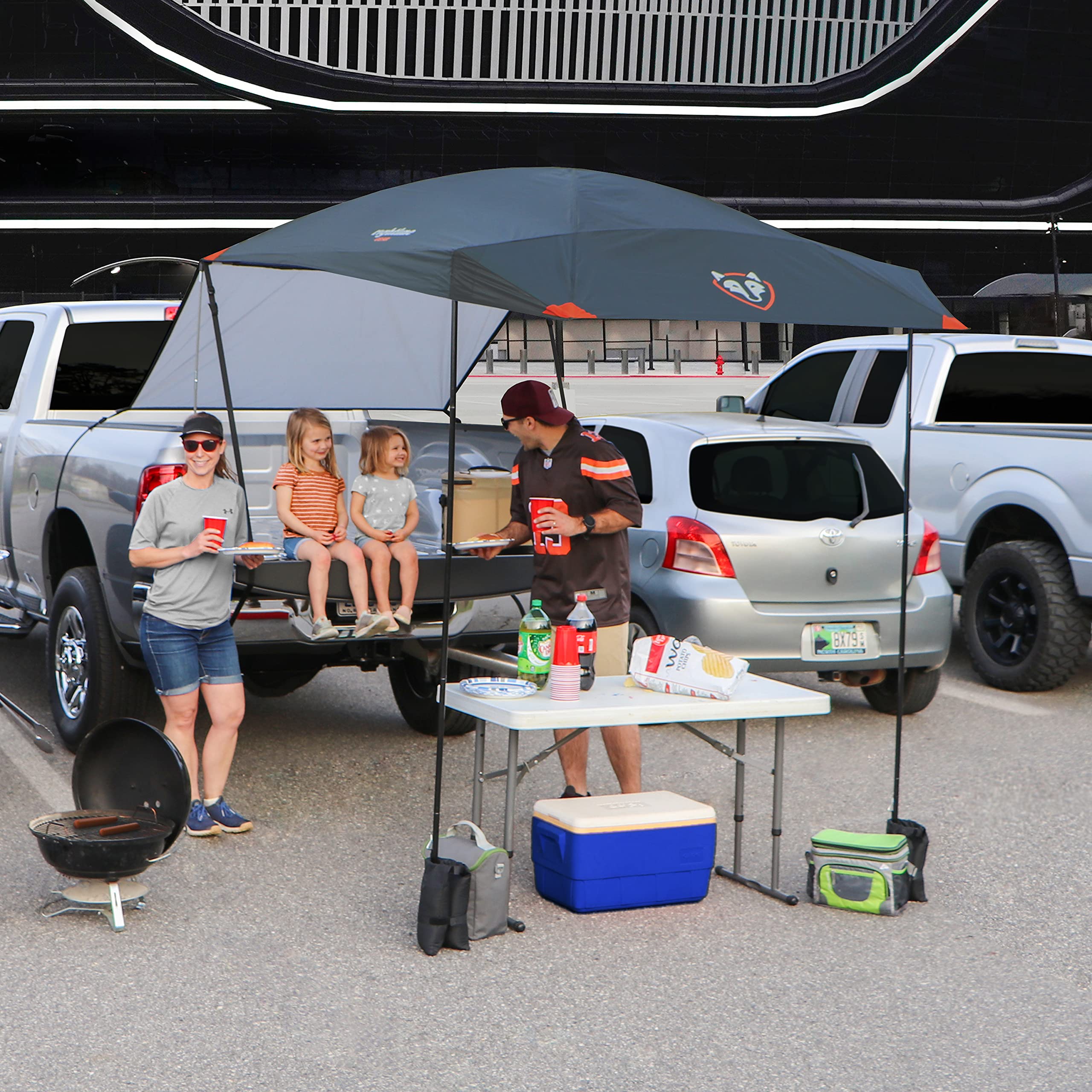 Rightline Gear Universal-Fit Truck Tailgate Portable Canopy Tent, 9.5 by 6 by 8.5 Feet,Blue