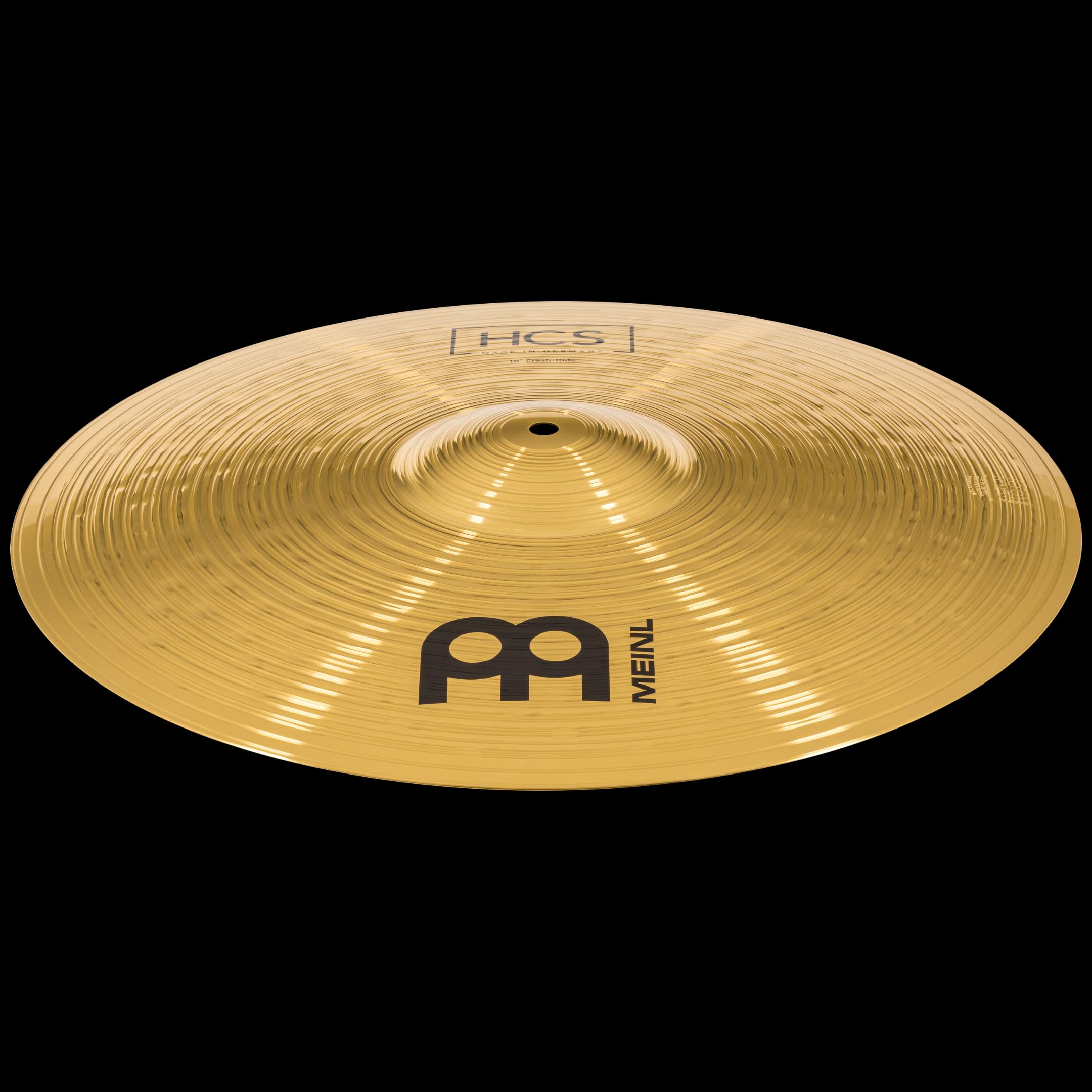 Meinl 18" Crash/Ride Cymbal - HCS Traditional Finish Brass for Drum Set, Made in Germany, 2-YEAR WARRANTY (HCS18CR)
