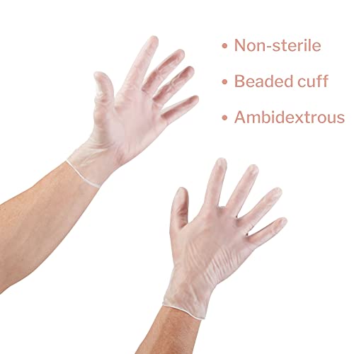 McKesson Vinyl Exam Gloves, Non-Sterile, Powder-Free, XL, 100 Count, 1 Box