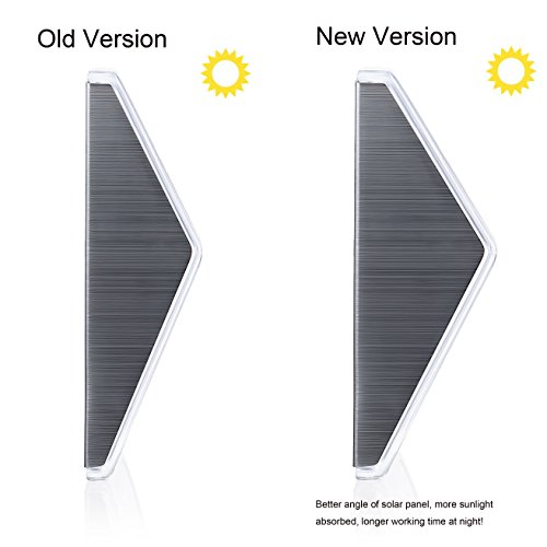 XLUX Solar Lights for Steps Decks Pathway Yard Stairs Fences, LED lamp, Outdoor Waterproof, Warm Light, 6 Pack