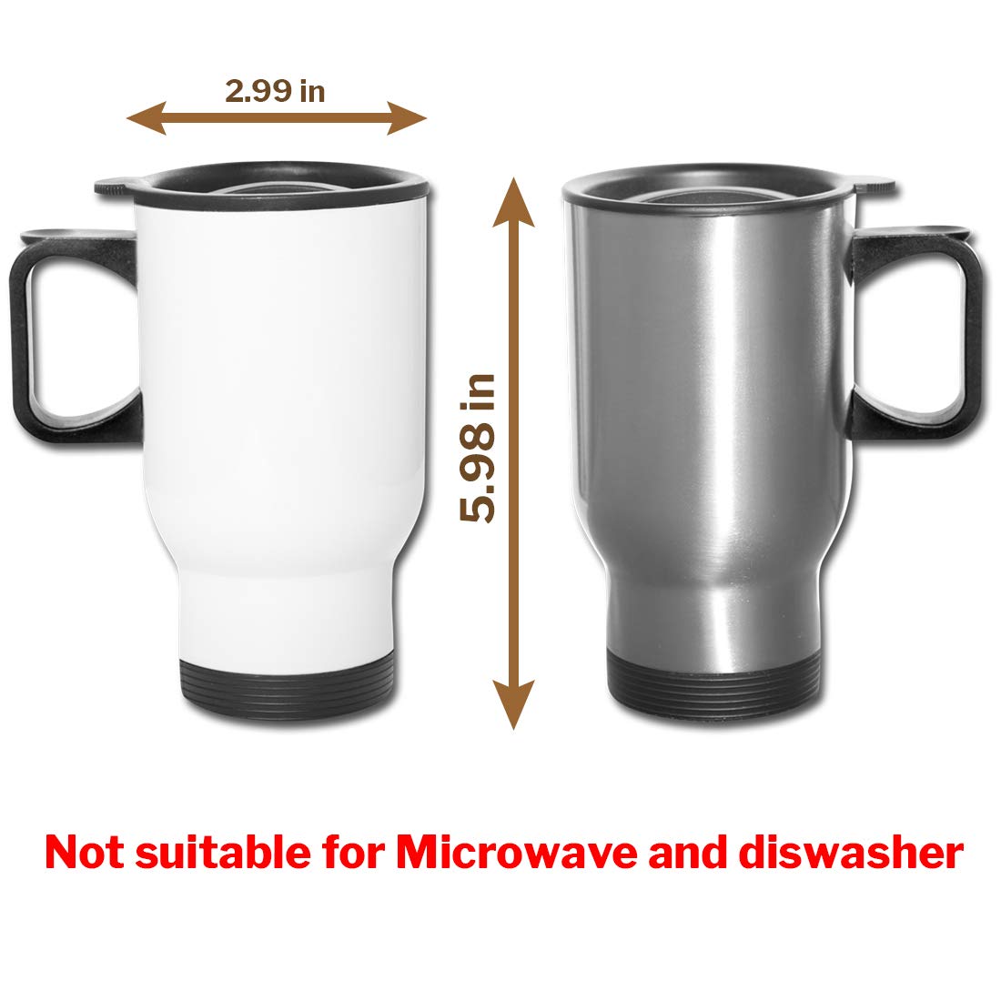 Shirt Luv Funny Iron Worker Gifts Travel Mug Appreciation 14 oz Mug For Men Women Silver