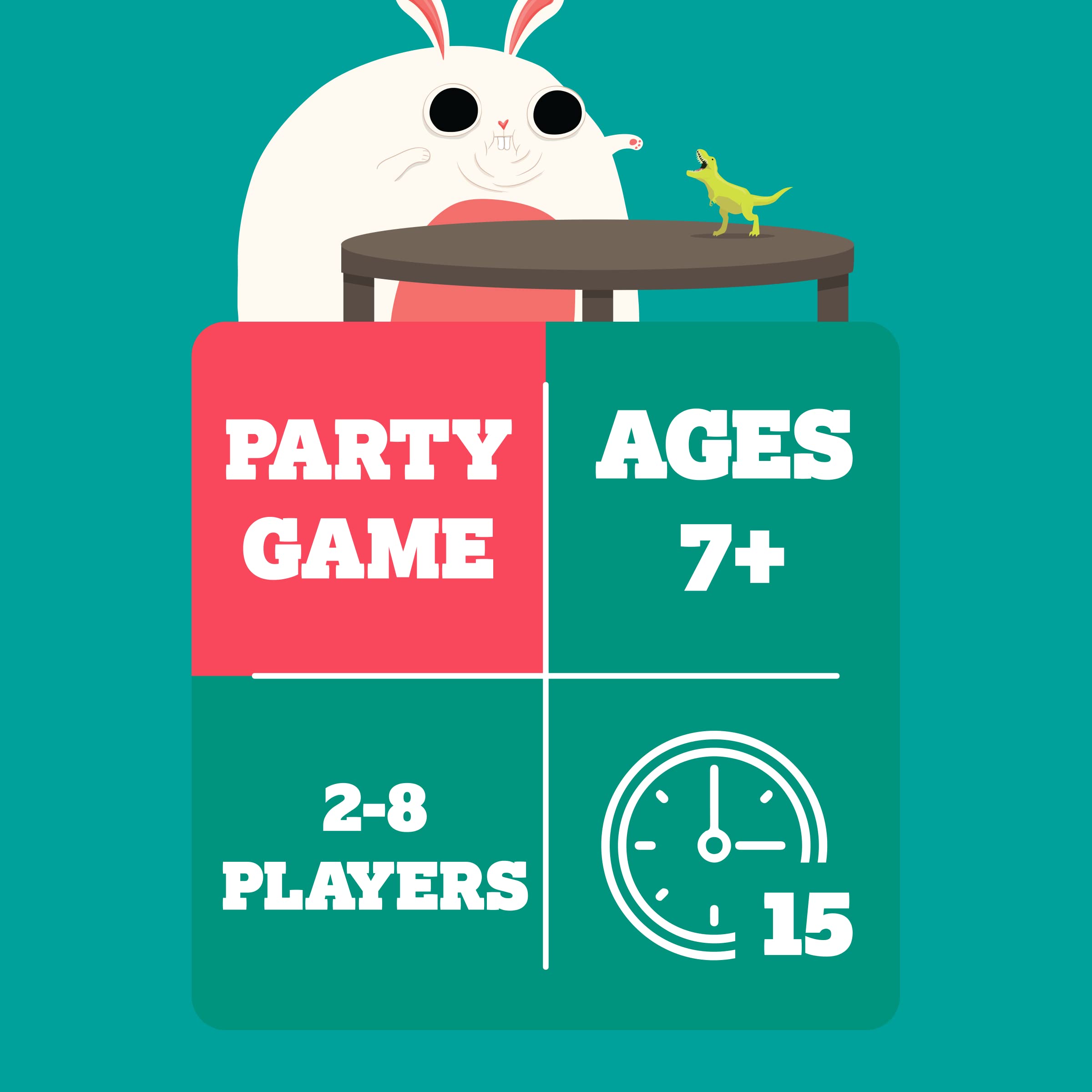 On a Scale of One to T-Rex by Exploding Kittens: A Card Game for People Who Are Bad at Charades - Family - Card Games for Adults, Teens & Kids