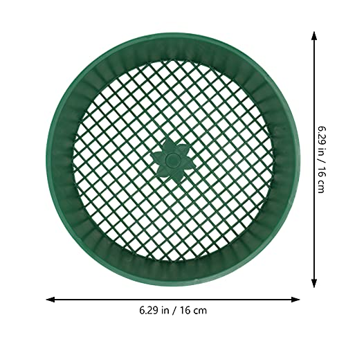 Yardwe Green Toys 10pcs Outdoor Bonsai Screen Spreaders Seeding Classifier Pan Rock Planter Separator Green Stackable Mesh for Cultivation Panning Riddles Earth Tool Riddle Planting Kids Toys