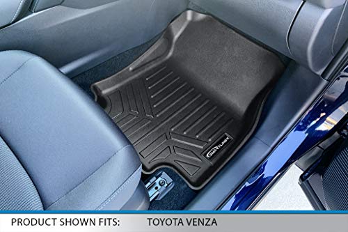 SMARTLINER Custom Fit All Weather Black 2 Row Floor Mat Liners and Cargo Liner Set Compatible with 2021-2023 Toyota Venza