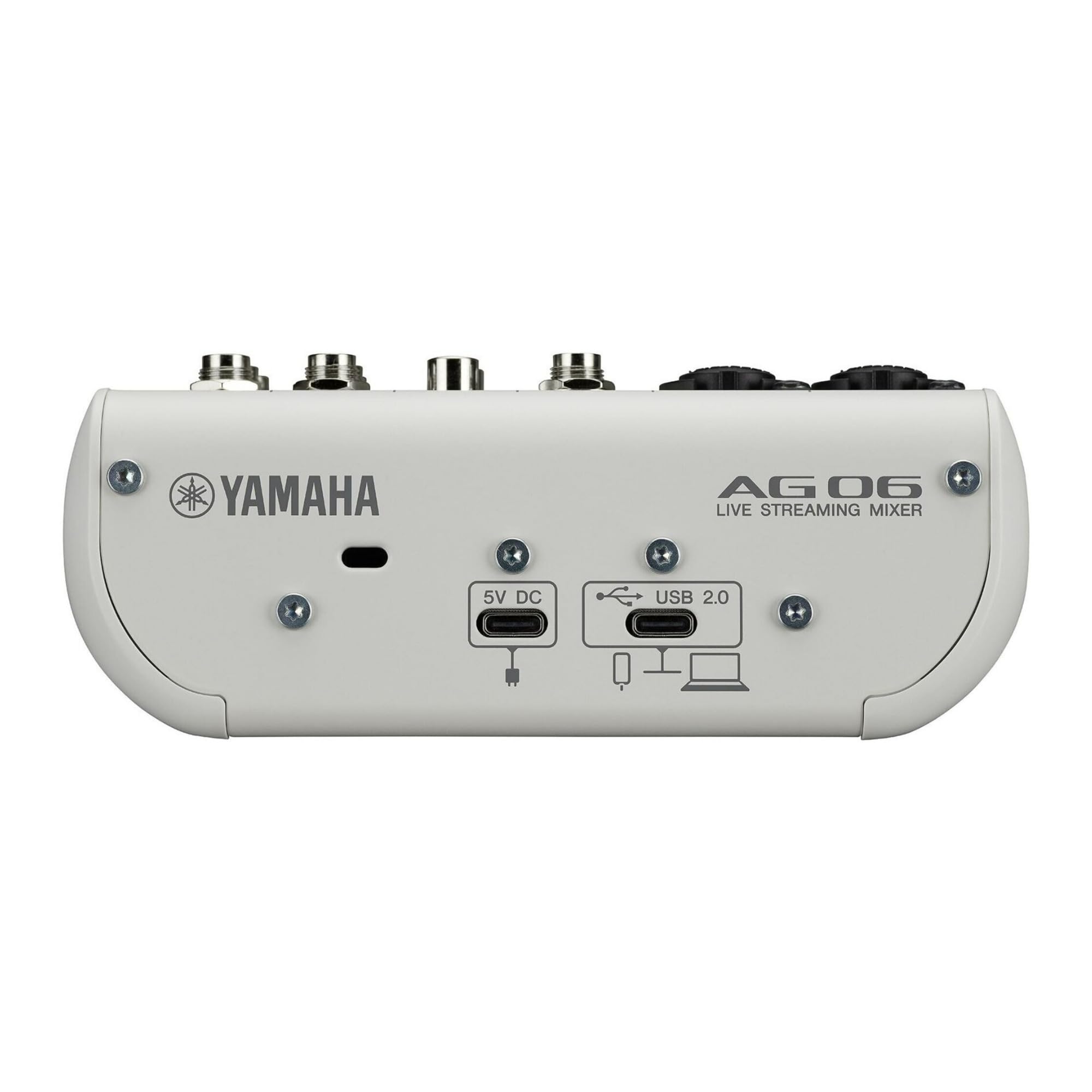 Yamaha AG06MK2 White 6-Channel Live Streaming Loopback Mixer/USB Interface with Steinberg Software Suite