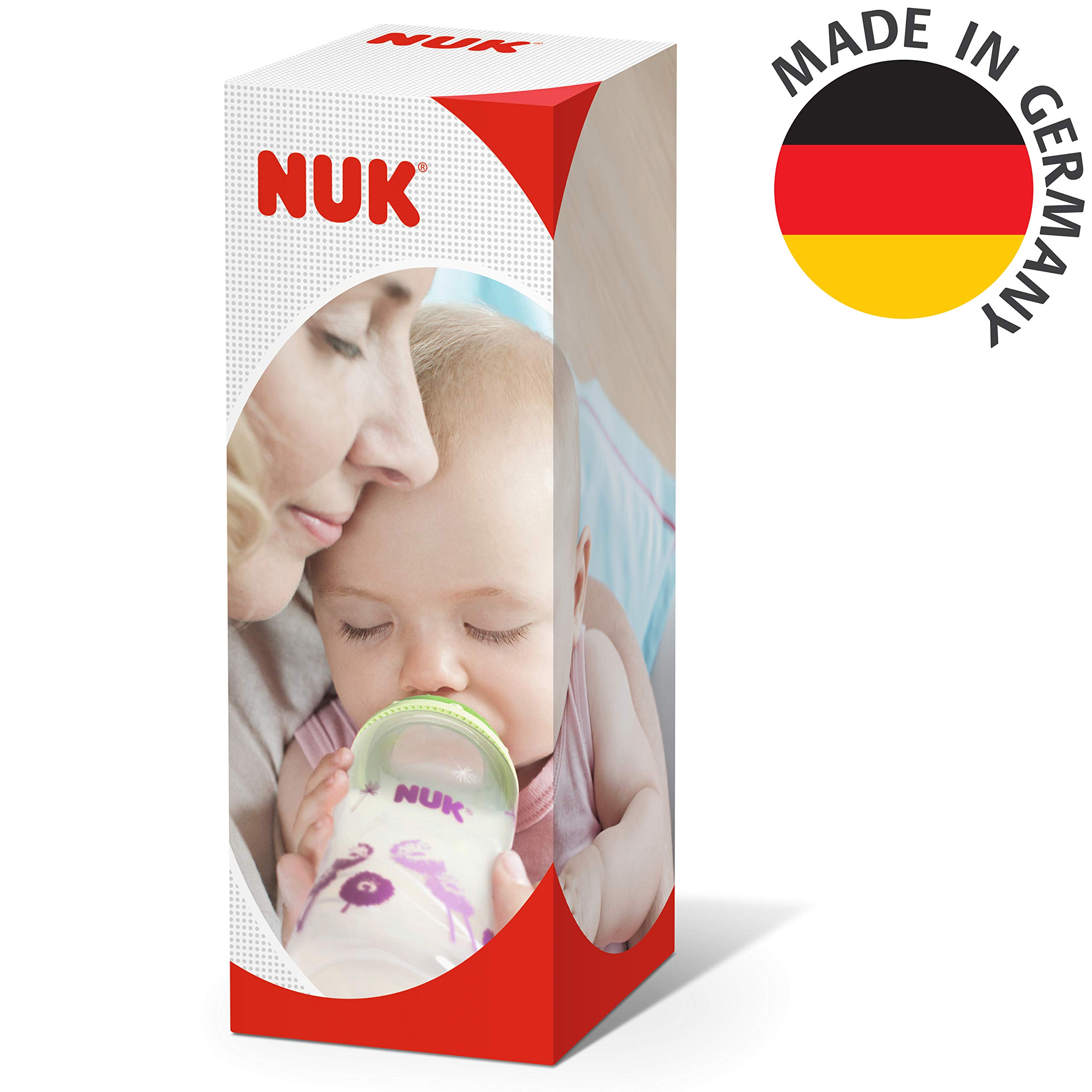 NUK First Choice+ Kiddy Cup Toddler Cup | 12 Months+ | Leak-Proof Toughened Spout | Clip & Protective Cap | BPA-Free | 300 ml | Pink Garden