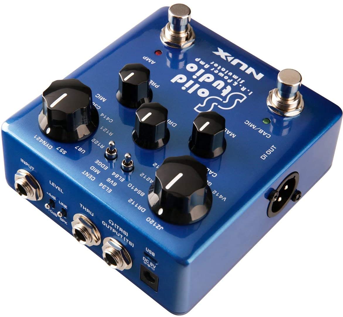 NUX Solid Studio IR Loader and Power Amp Simulator Pedal Bundle with Silver Snark Tuner and Dunlop Pick Pack