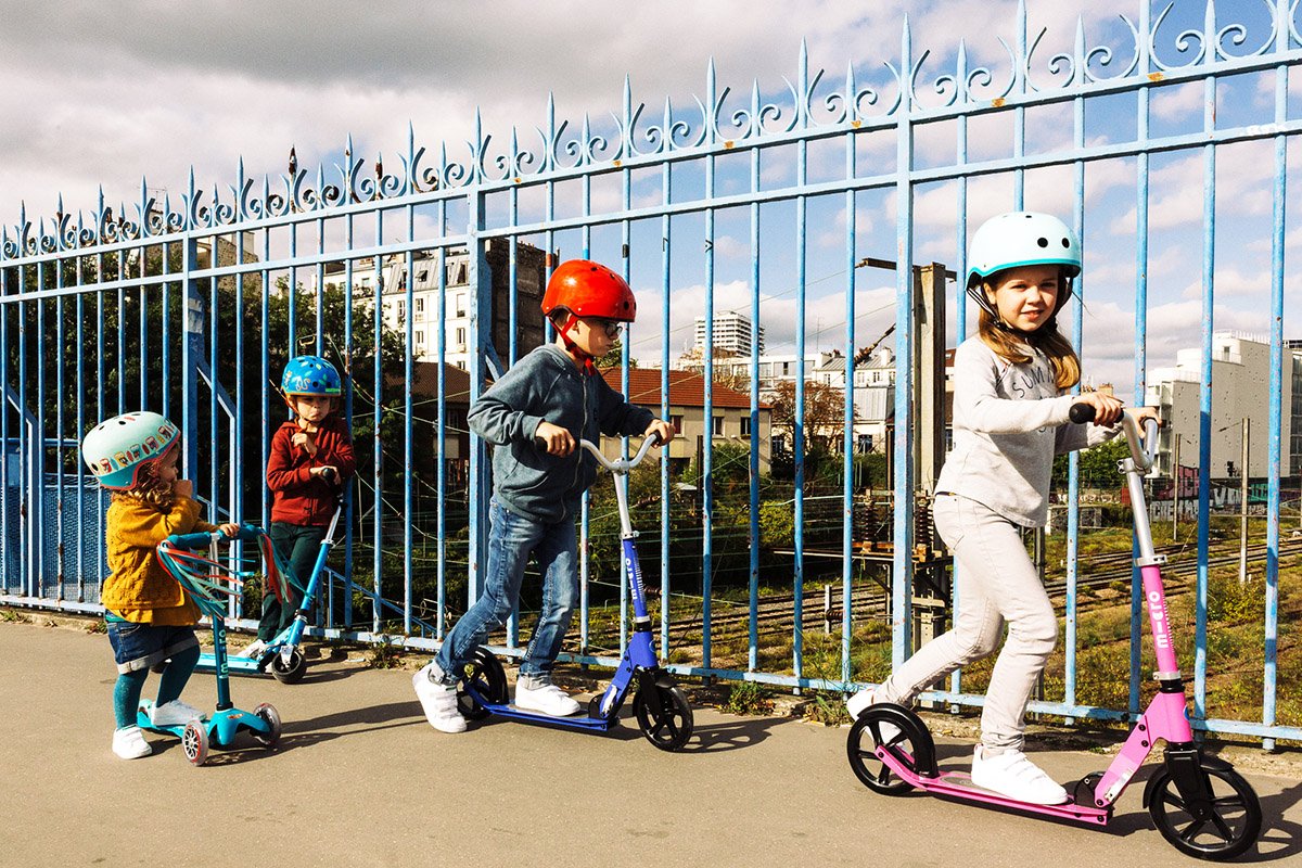 Micro Kickboard - Micro Cruiser - Two Wheeled, Fold-to-Carry Swiss-Designed Micro Scooter for Kids with Smooth Glide Large Wheels for Ages 6+ (Black)