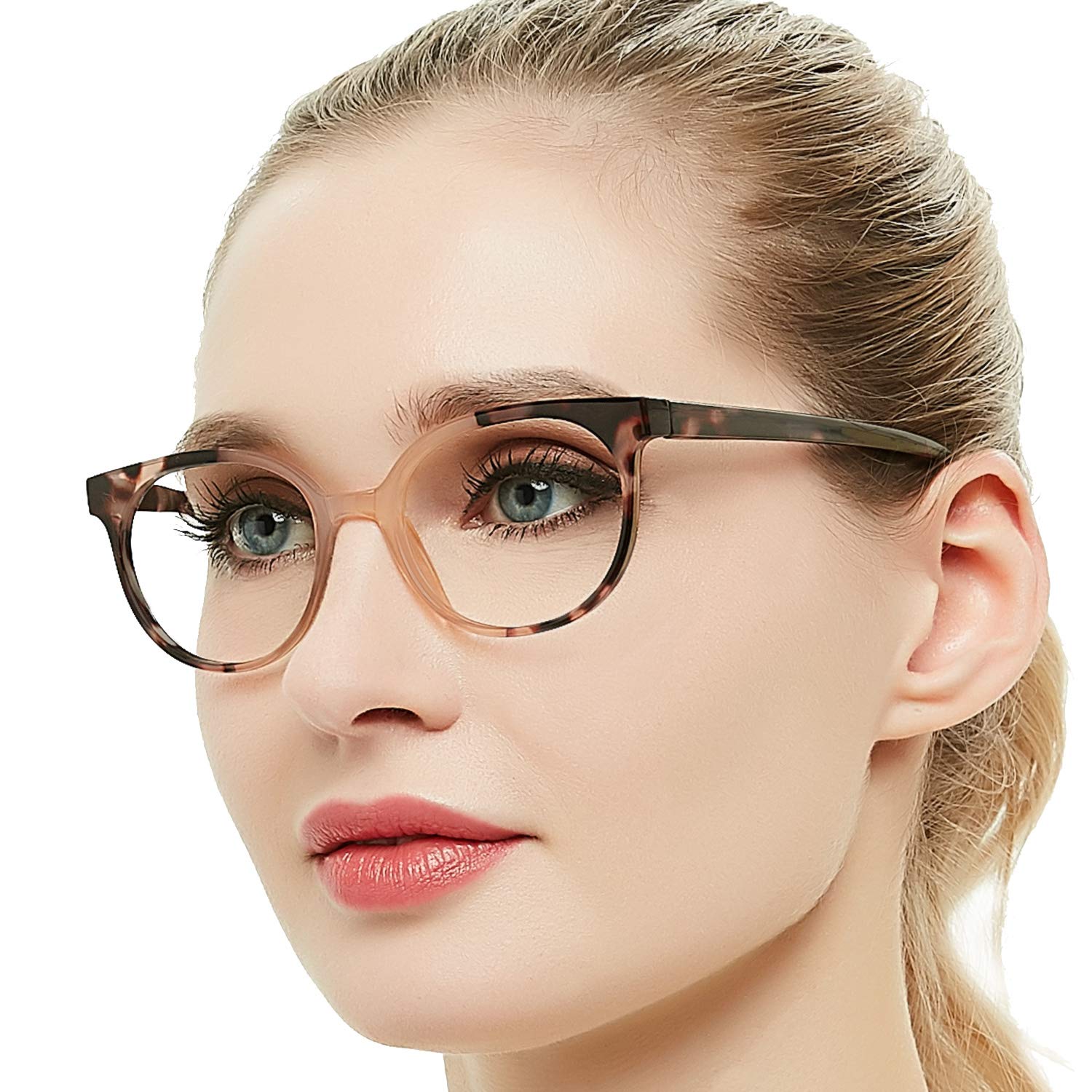 OCCI CHIARI Blue Light Blocking Computer Glasses for UV Protection Anti Eyestrain Anti Glare Lens Lightweight Frame Eyeglasses Black Frame,Women