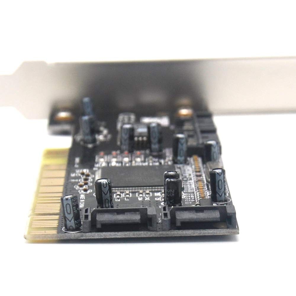 Padarsey 4 Ports PCI SATA Raid Controller Internal Expansion Card with 2 Sata Cables, PCI to SATA Adapter Converter for Desktop PC Support HDD SSD