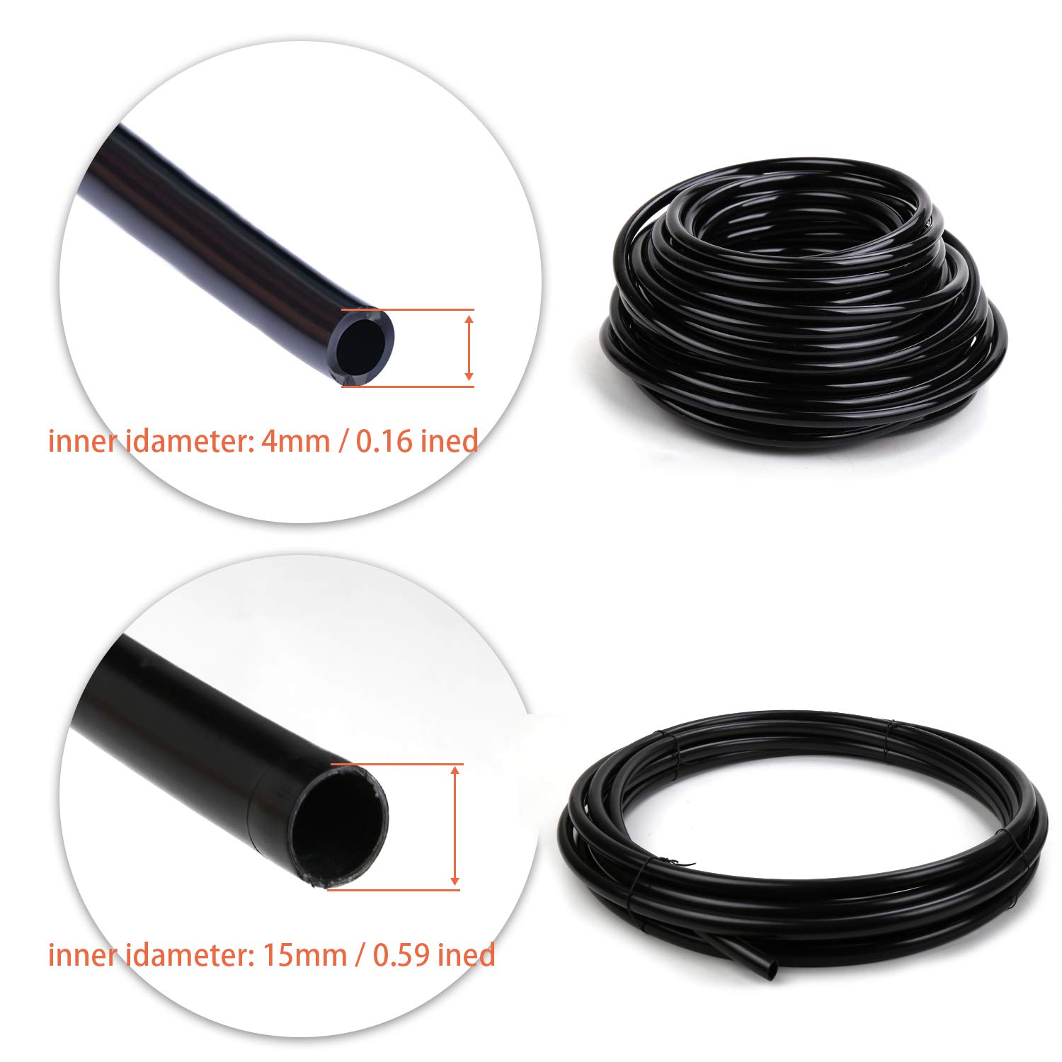 OUTFANDIA 2020 Garden Irrigation System for Large Garden House. 1/2" Blank Distribution Tubing 100ft Watering Drip Kit/DIY Saving Water Automatic Irrigation Equipment Set with Strong Flow.