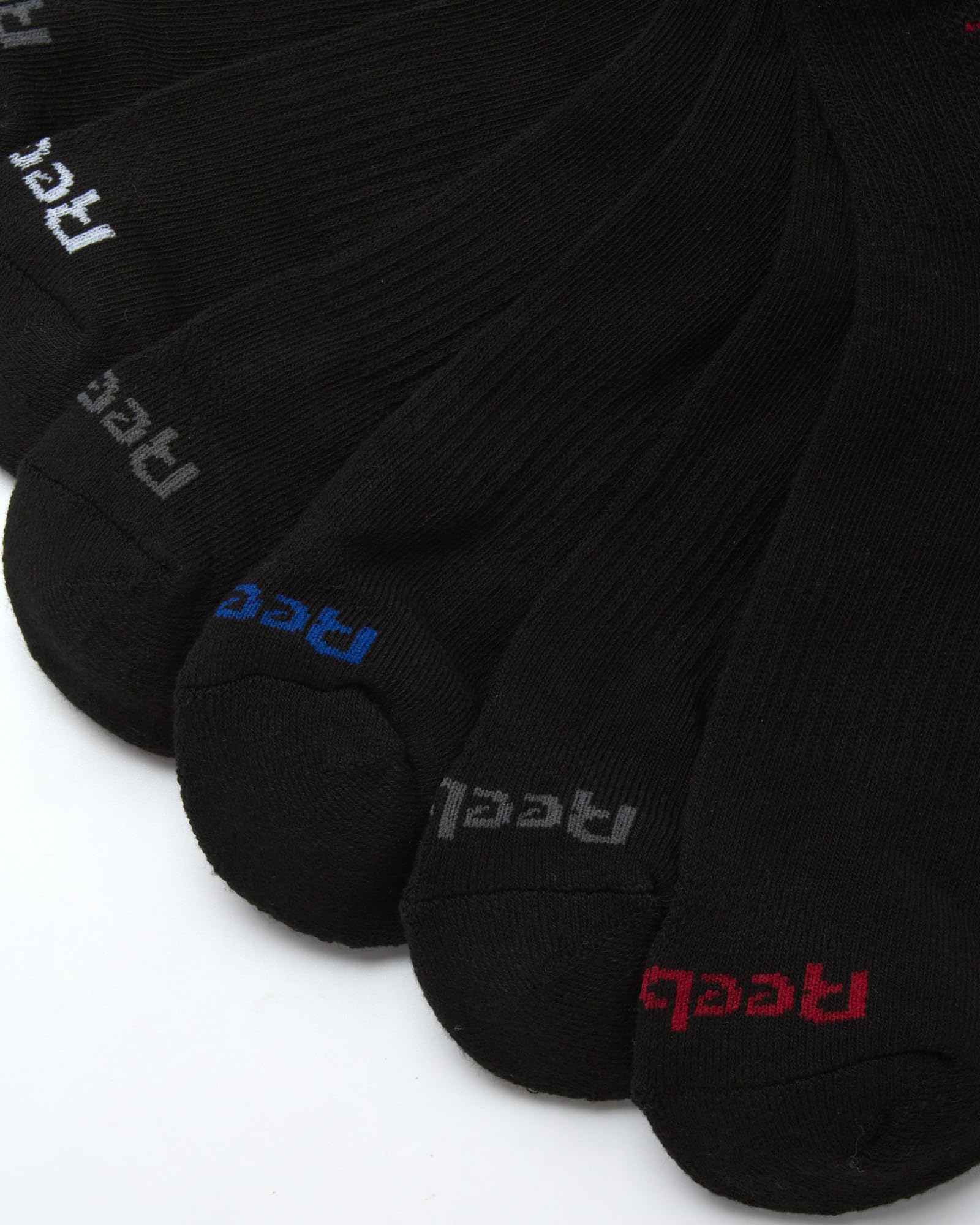Reebok Boys' Quarter Socks - 12 Pack Stretch Performance Quarter Cut Arch Support Socks - Cushioned Athletic Socks for Boys, Size Large, Black