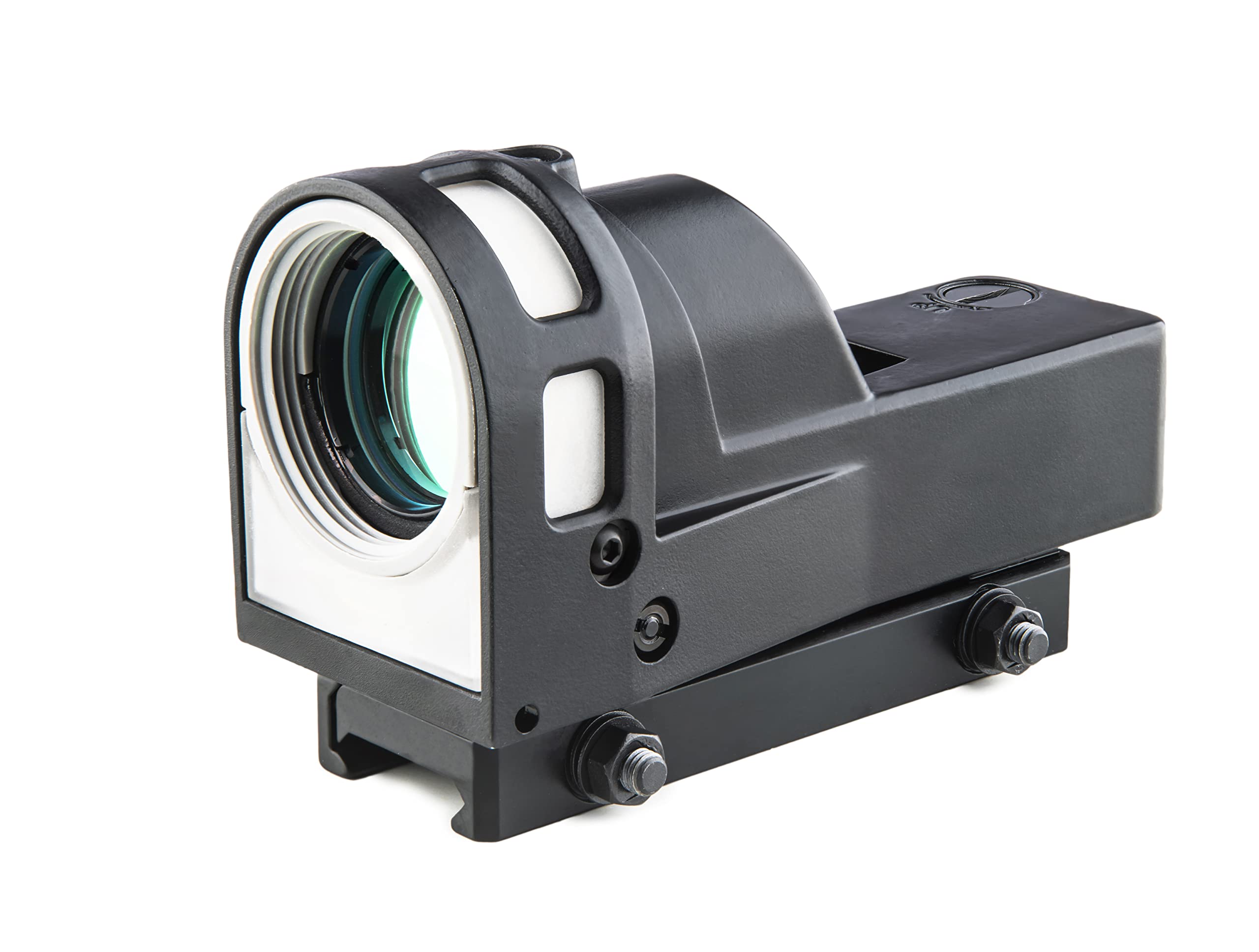 MEPROLIGHT® MEPRO M21 Day and Night Self-Illuminated Fiber Optics and tritium Powered Reflex Red Dot Optic,4.3 Bullseye Reticle, Picatinny.No Batteries no switches