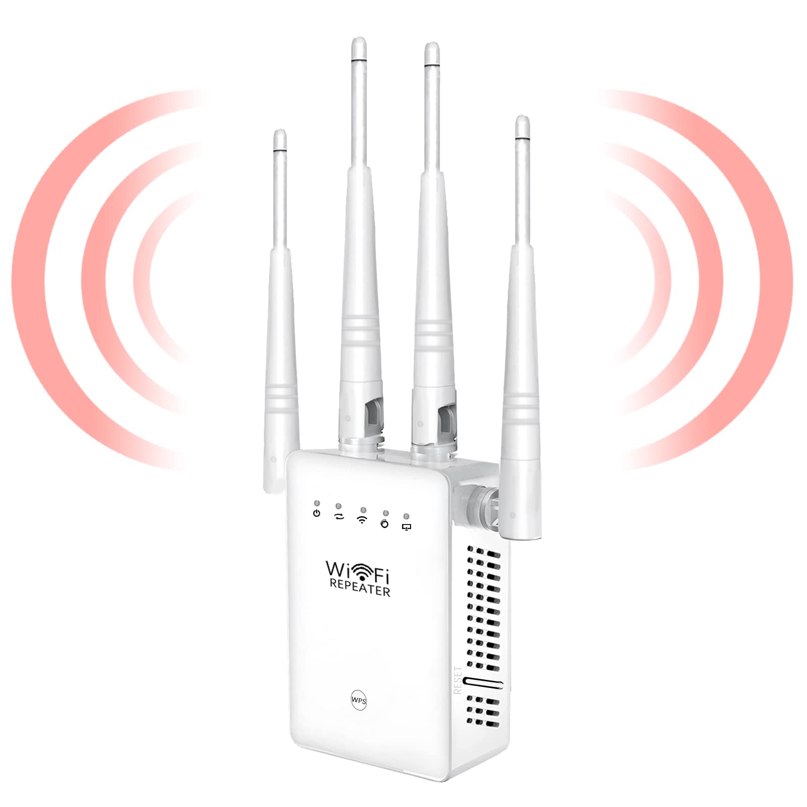 WiFi Extender Signal Booster for Home, Single Band WiFi Booster, Covers Up to 8000 Sq.ft and 32 Devices, Wireless Signal Repeater with Ethernet Port, Access Point, 5 Modes