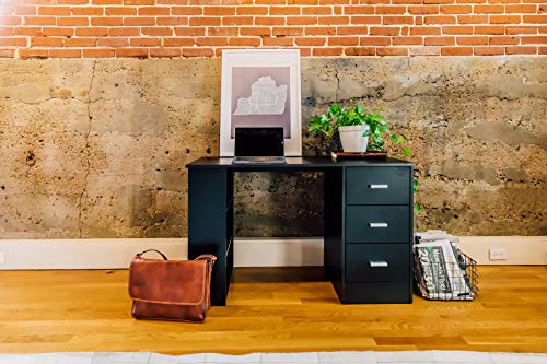 OneSpace Monroe 3 Shelve Computer Desk, Black