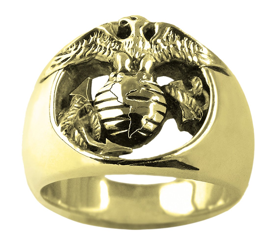 Marine Corps Ring by Mike Carroll, Sterling Silver, Size 12